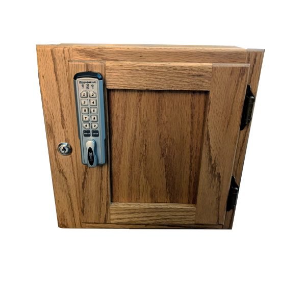Wood Small Wall Mounted Locking Cabinet | Riemer Systems